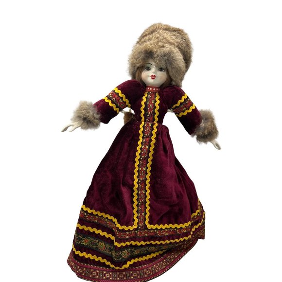 Unbranded | Accents | Porcelain Hand Painted Russian Doll 9 In With ...